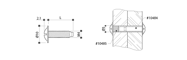 fourwinds - 10484 Inter Screw, M4 Thread